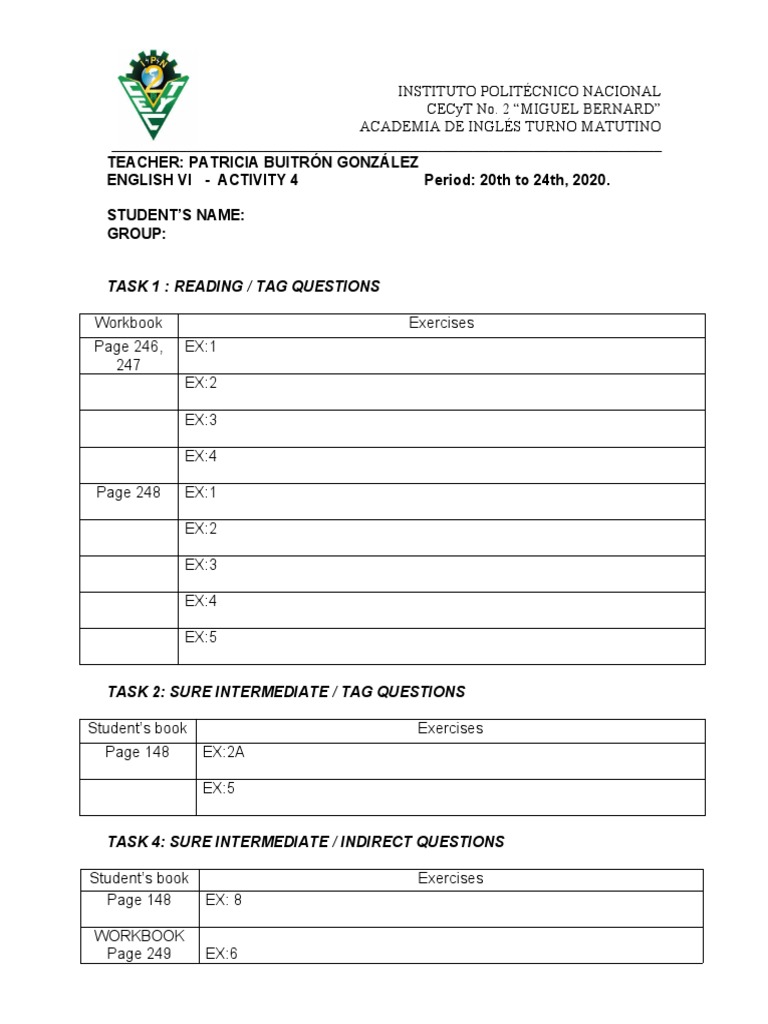 Answer Key 4 - English Vi | PDF