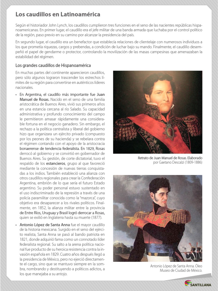 Caudillos en Latinoamérica: Historia y Roles | PDF | Venezuela | Gobierno
