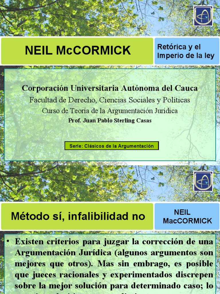 Neil McCormick | PDF | Imperio de la ley | Razón
