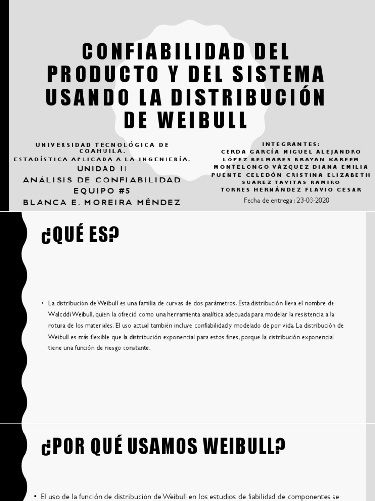 Análisis de Confiabilidad con Weibull | PDF | Ingeniería de ...