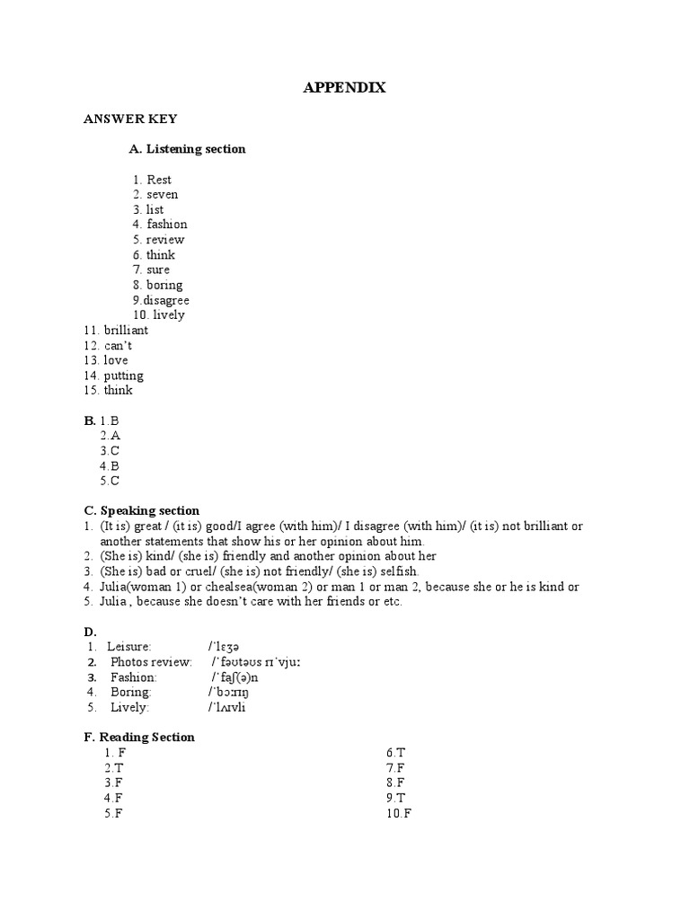 TOEFL Answer Key & Rubrics | PDF | Punctuation | Fluency