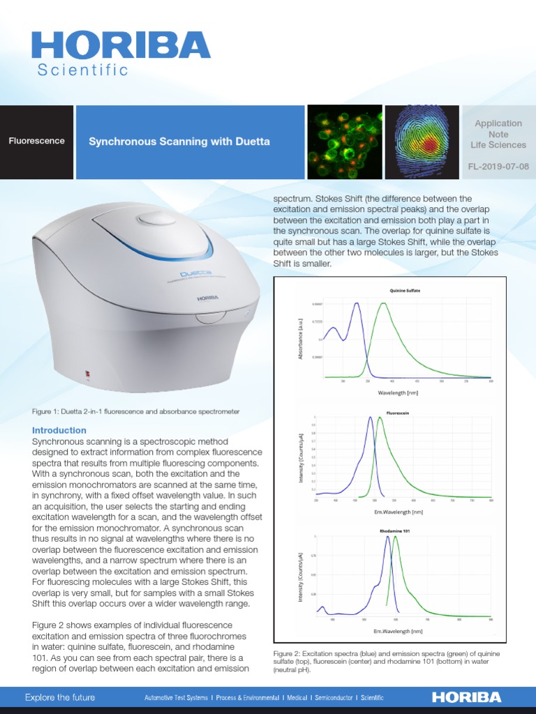 Synchronous Scanning With Duetta: Fluorescence | Download Free PDF ...