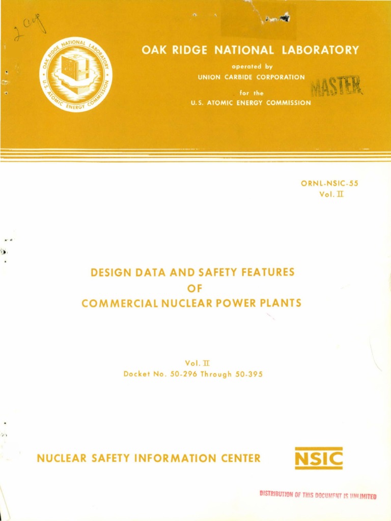 Design Data & Safety Features of Commercial Nuclear Power Plants - Vol ...