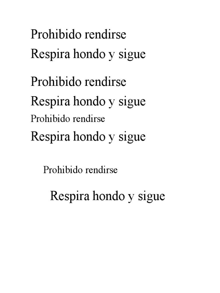 Prohibido Rendirse | PDF