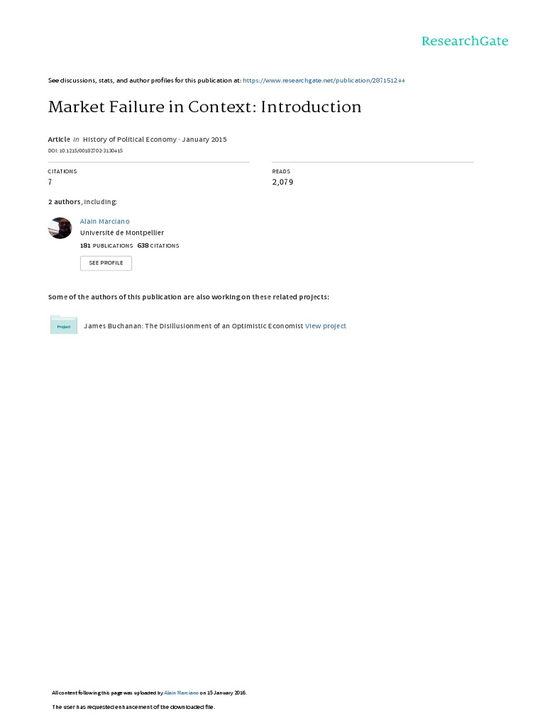 Market Failure in Context Introduction | PDF | Market Failure | Economics