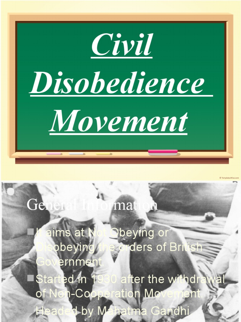 Role Of Mahatma Gandhi In Civil Disobedience Movement