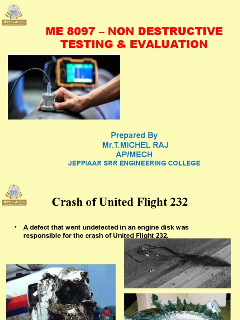 ME8097 NDT UNIT 1 Lecture 1 | PDF | Nondestructive Testing | Optics