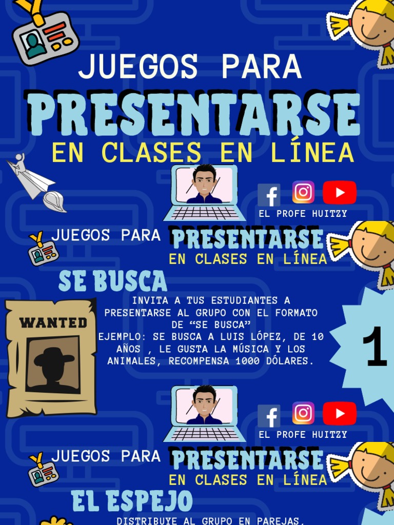 Juegos Creativos para Presentarse en Clases Online | PDF | Ocio | Deportes