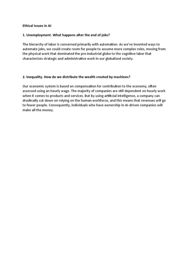 Ethical Issues in AI Progress 1 | PDF