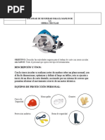 Procedimiento Trabajo Seguro Sierra Circular | PDF | Andamio | Soldadura
