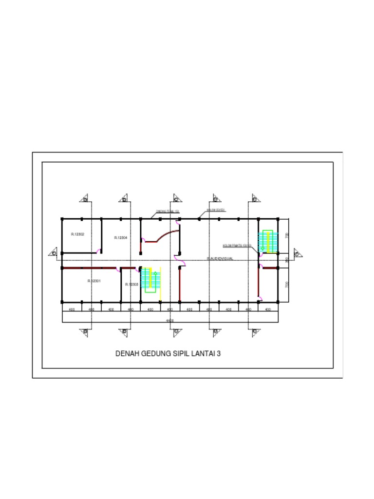 Rencana Struktur dan Layout Gedung Bertingkat Tiga untuk Fasilitas ...