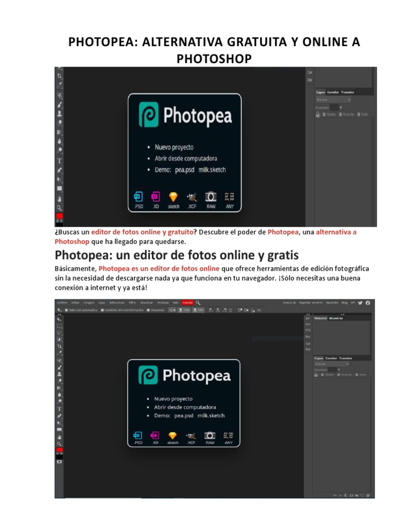 Photopea Editor De Fotos Online Gratuito Pdf Ventana Informática