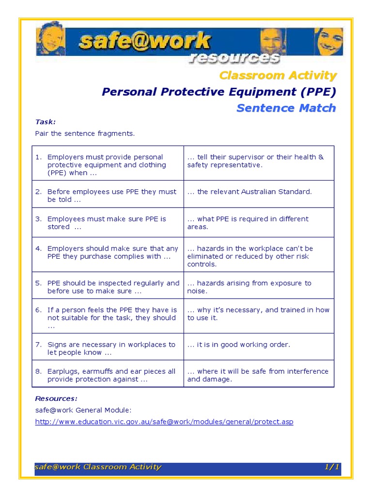 PPE Exercise | PDF