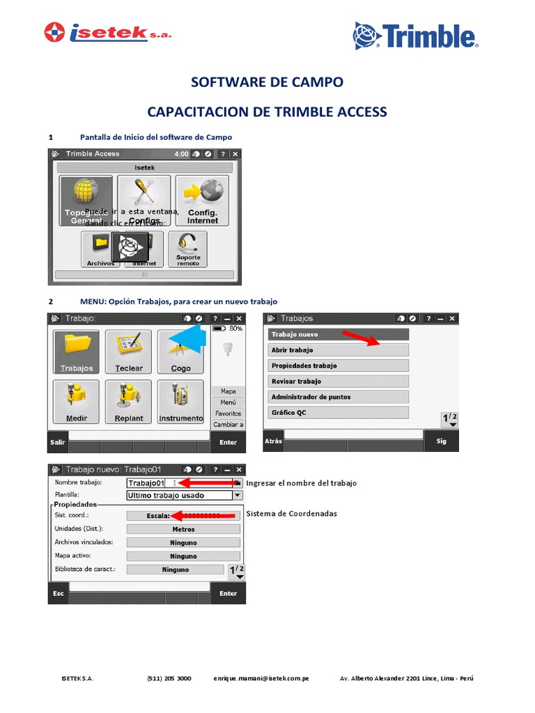 Capacitacion Trimble ACCESS II V1 | PDF | Arquitectura de Computadores ...