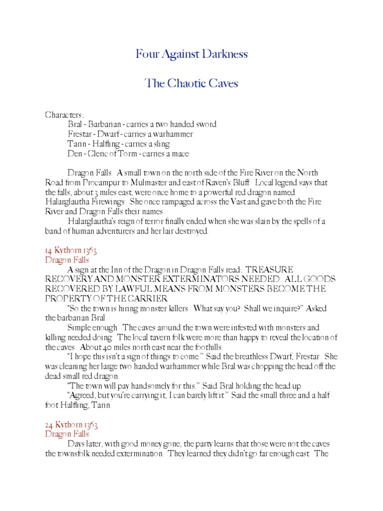 Four Against Darkness Season 1 | PDF