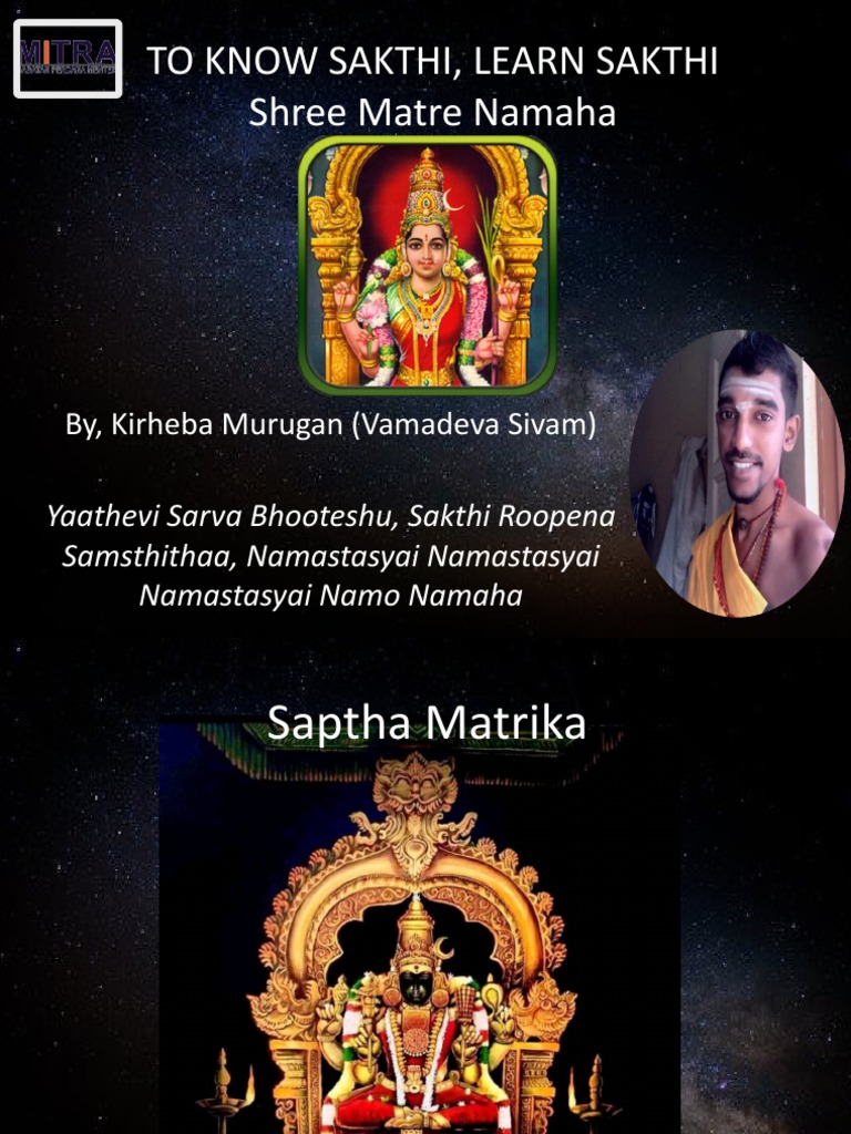 WEEK 4 (Introduction On Saptha Matruka) | PDF | Feminist Spirituality ...