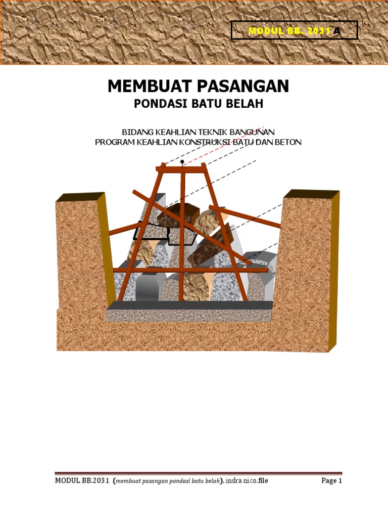 Modul Pemasanagan Pondasi Batu Kali | PDF