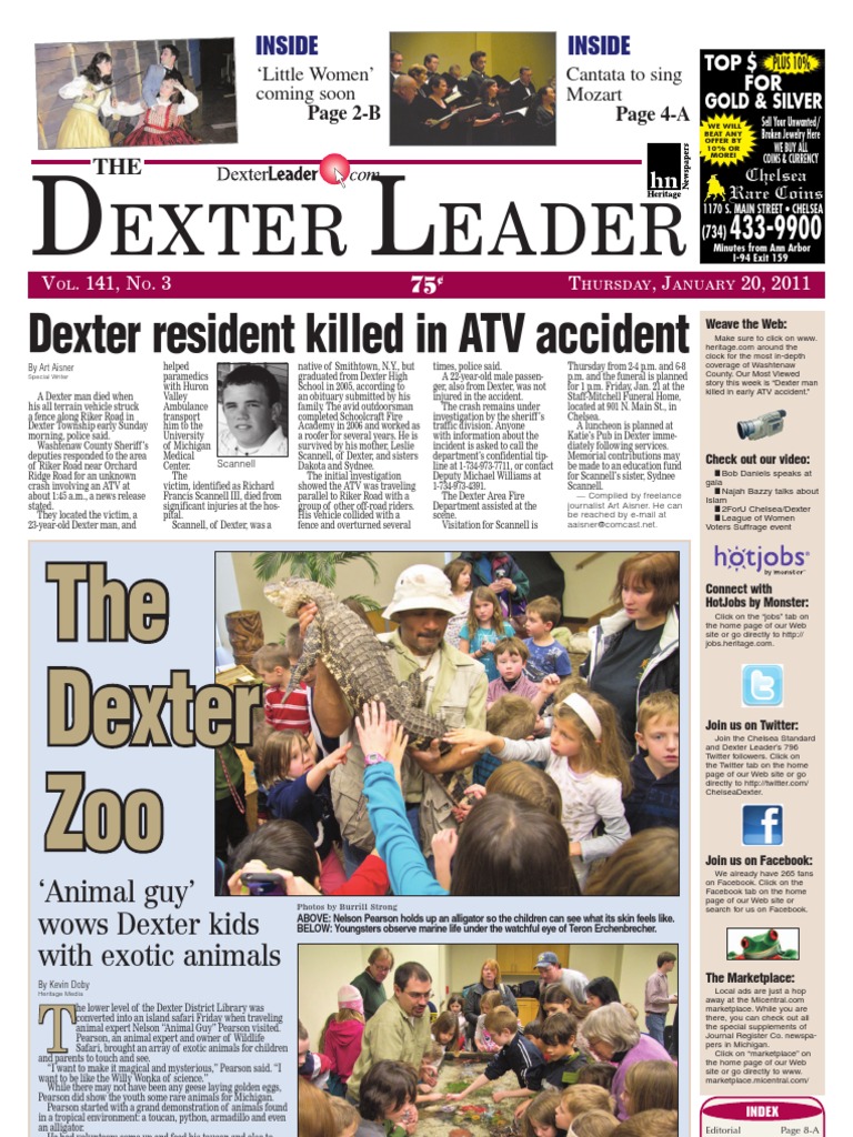 Dexter Leader Front Page For Jan. 20, 2011 | PDF | Facebook