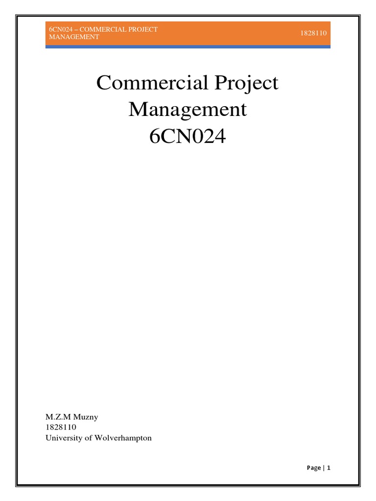 Commercial Project Management | PDF | Leadership | Risk