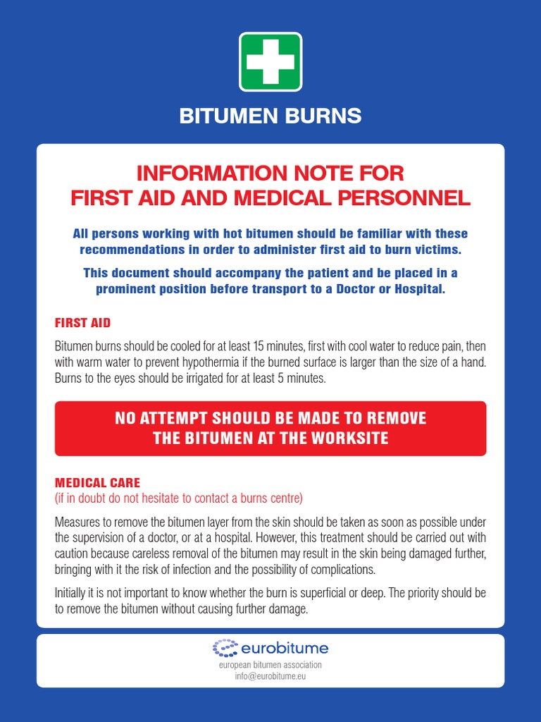 Bitumen Burn Card - For Print PDF | PDF | Burn | Asphalt