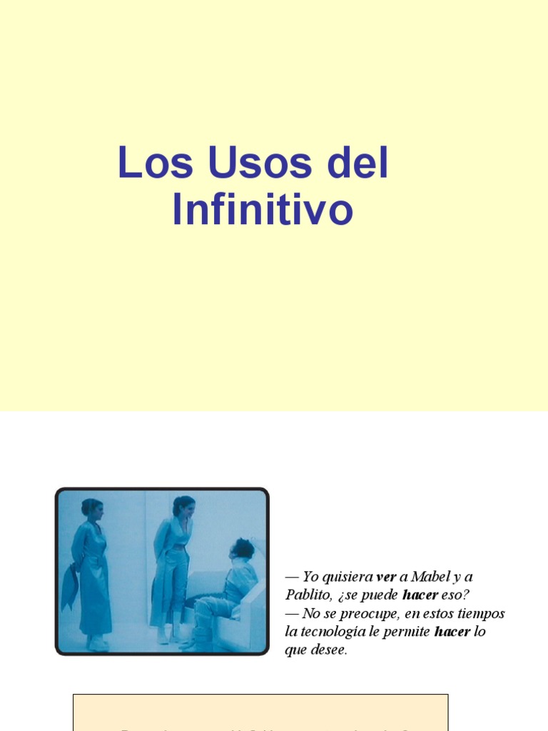 Usos del Infinitivo en Español | PDF | Verbo | Gramática