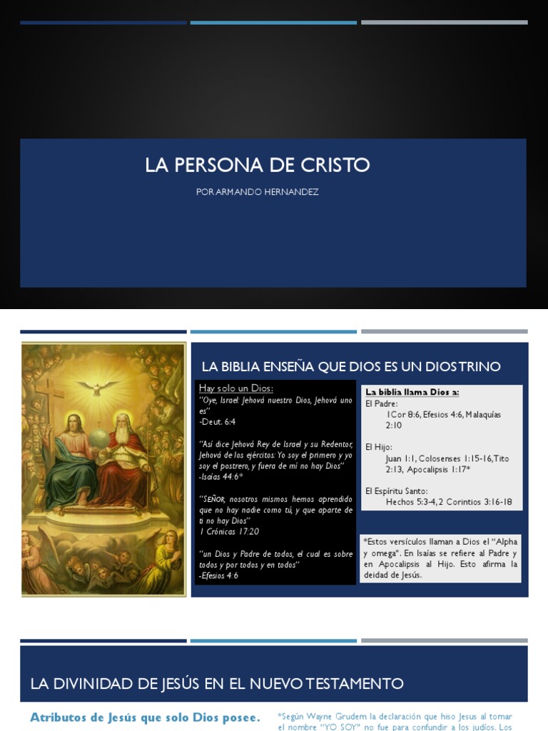 La Persona de Cristo | PDF | Cristología | Jesús