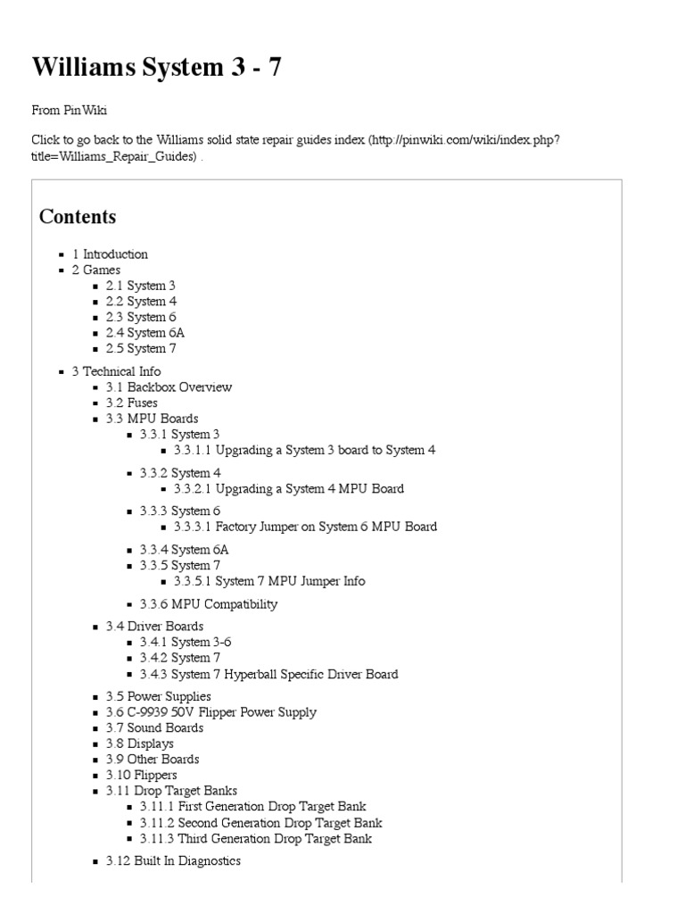 Williams System 3 Through 7 | Download Free PDF | Power Supply | Read ...