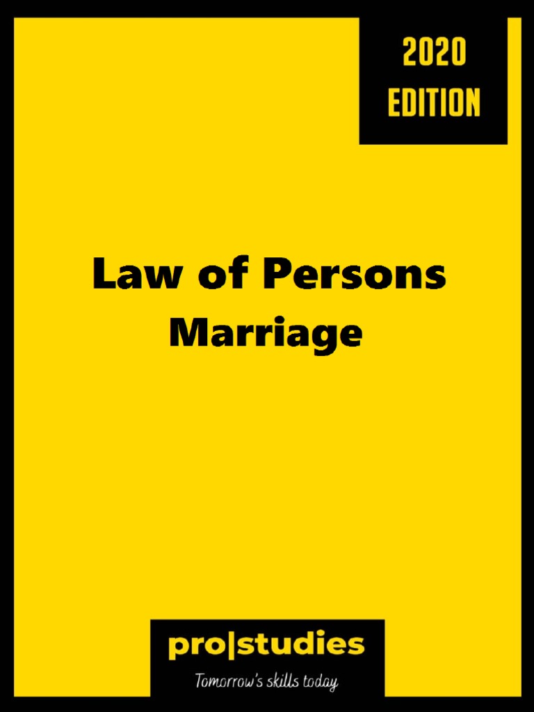Law of Persons - Marriage PDF | PDF | Annulment | Marriage