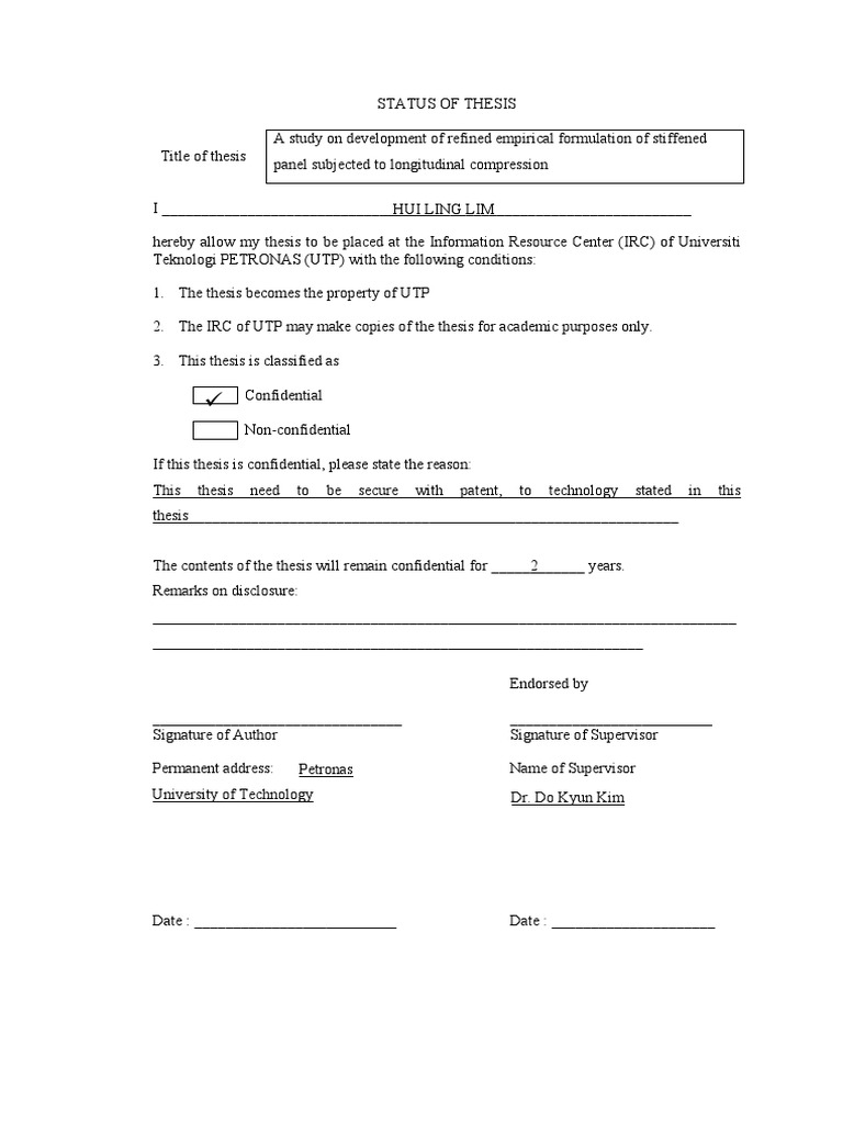 Hui Ling Lim PDF | PDF | Strength Of Materials | Buckling