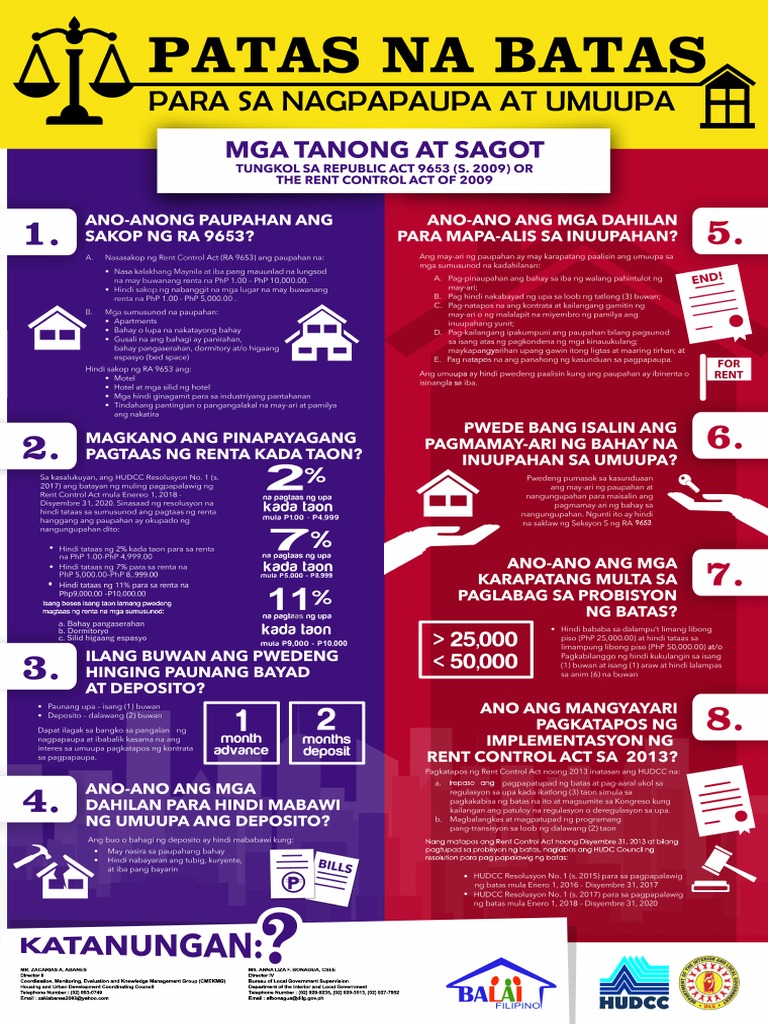 Revised Rent Control Poster (Tagalog) 042718 PDF | PDF