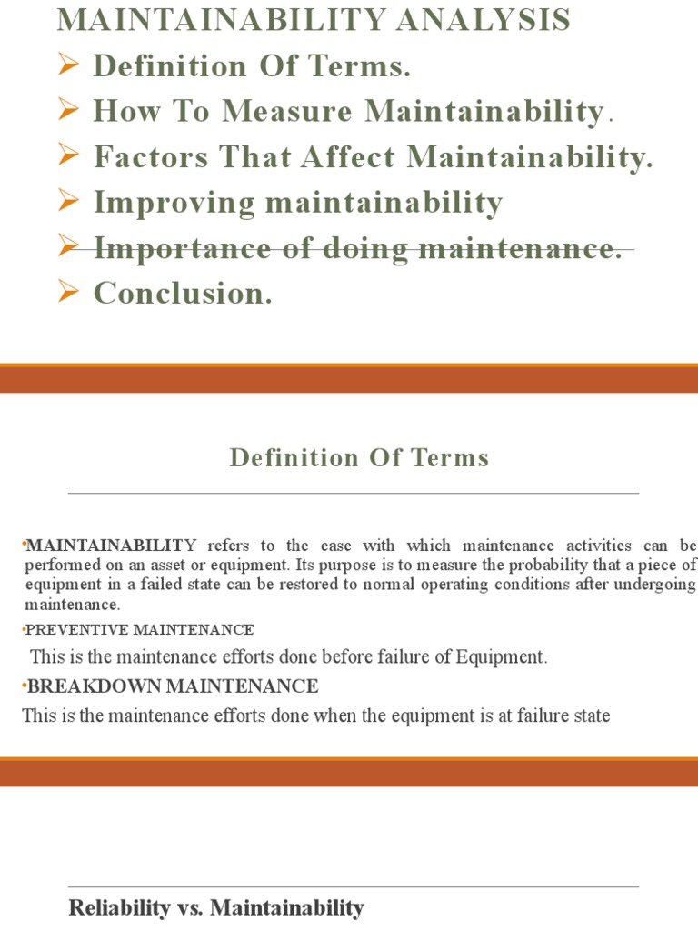 Maintainability Analysis. | PDF | Reliability Engineering | Business