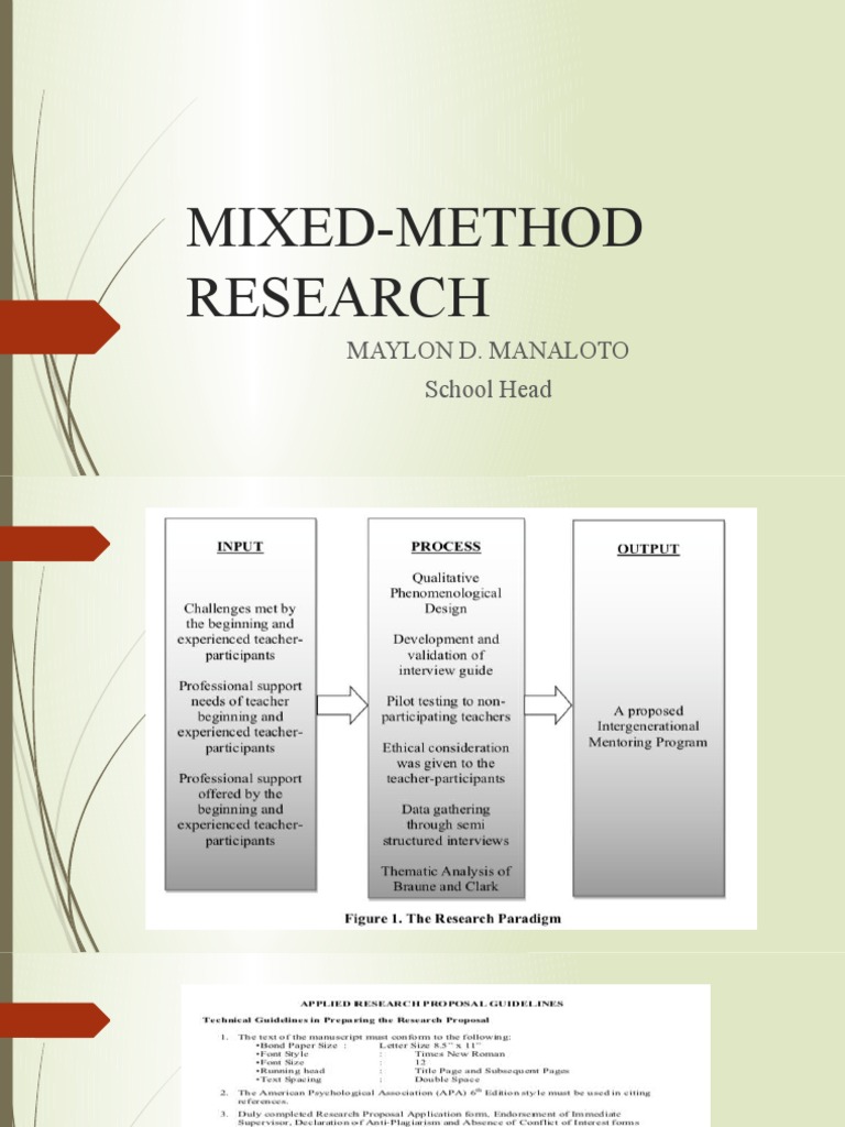 Mixed-Method Research: Maylon D. Manaloto School Head | PDF ...