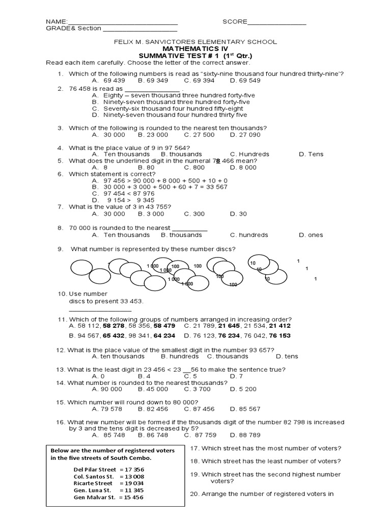 Math Grade 4 Set of Quizzes | PDF | Triangle | Space