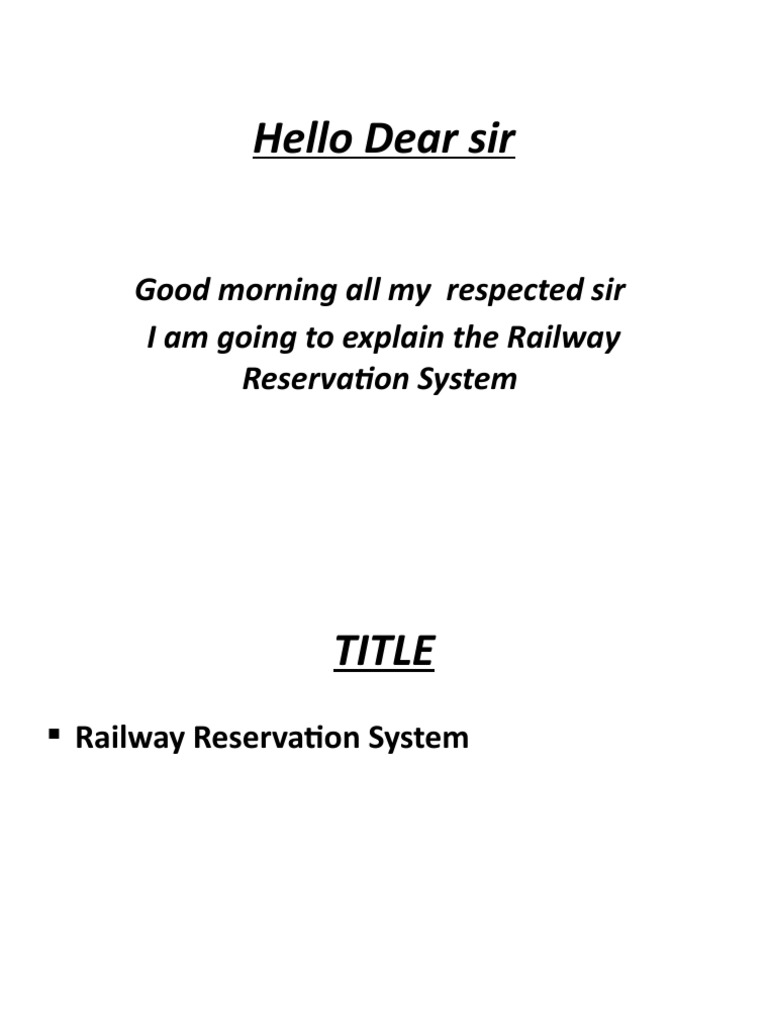 Railway Reservation | PDF | Usability | Databases