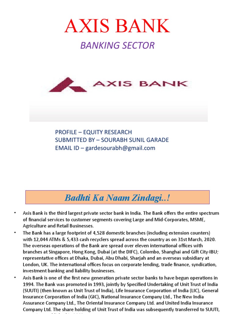 Axis Bank | PDF | Financial Services | Economies