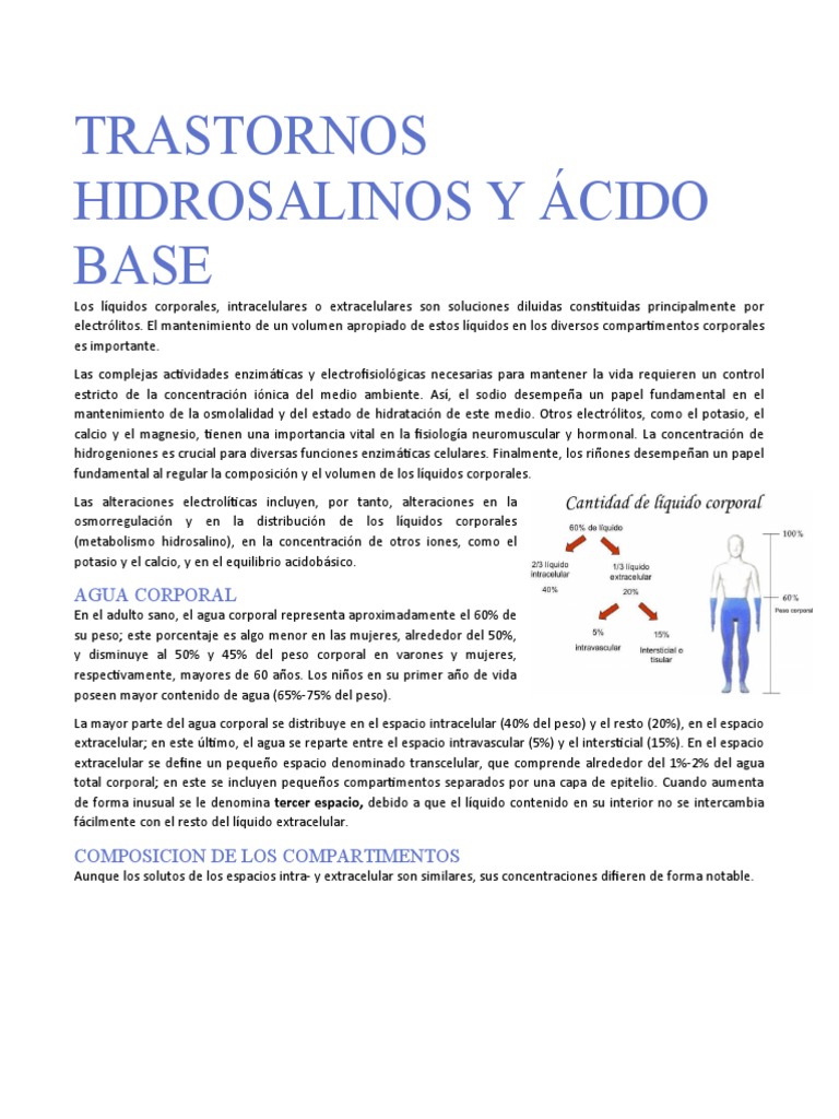 Trastornos Hidroelectroliticos | PDF | Sodio | Potasio