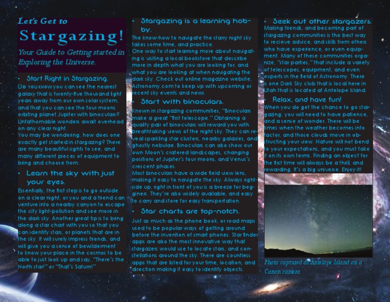 Brochure | Download Free PDF | Amateur Astronomy | Night Sky