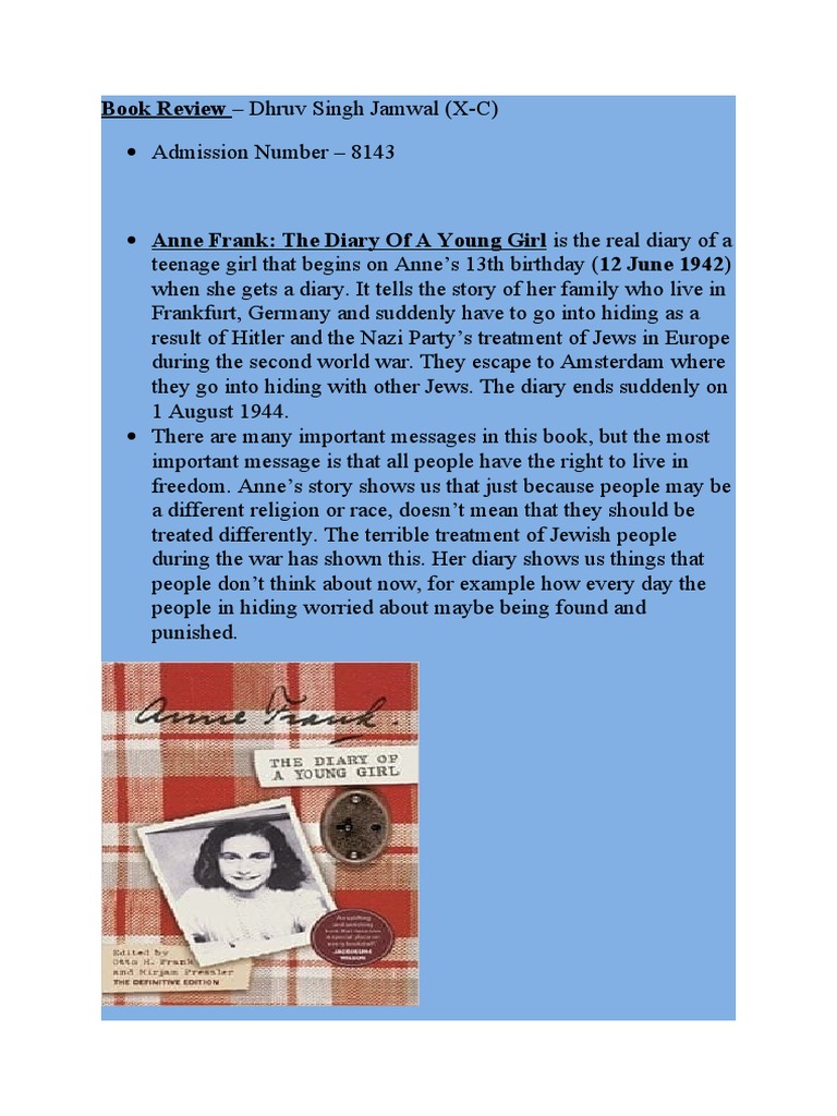 Anne Frank Book Review | PDF