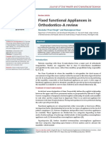 Fixed Functional Appliance | PDF | Orthodontics | Dentistry Branches