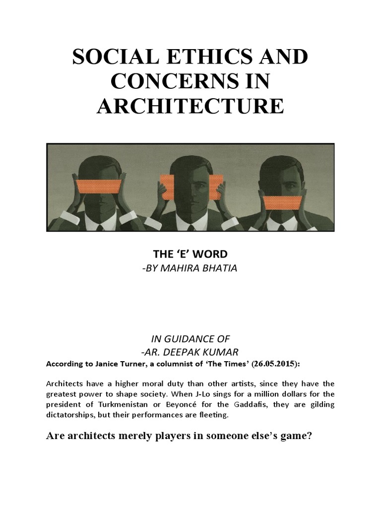 Social Ethics and Concerns in Architecture | PDF | Architect | Morality