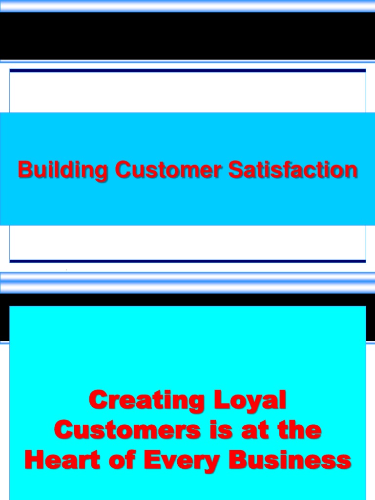 Building Customer Satisfaction PDF | PDF | Customer Satisfaction ...