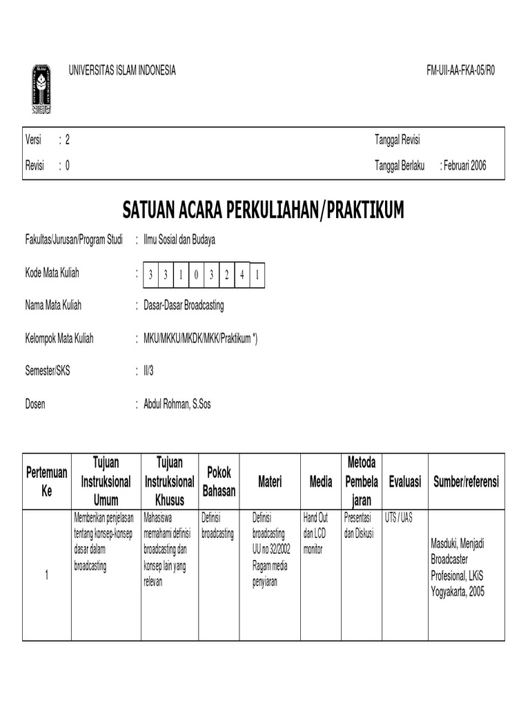 FM-UII-AA-FKA-05/R0 | PDF