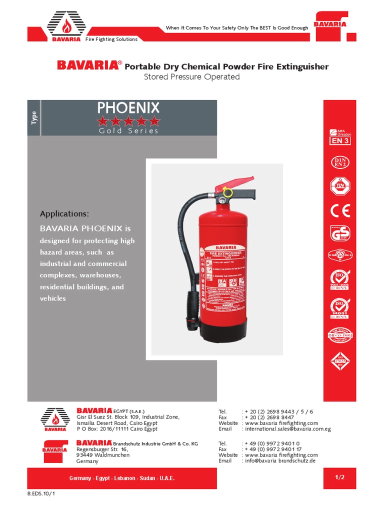 PHOENIX Gold Series Fire Extinguisher | PDF | Nature