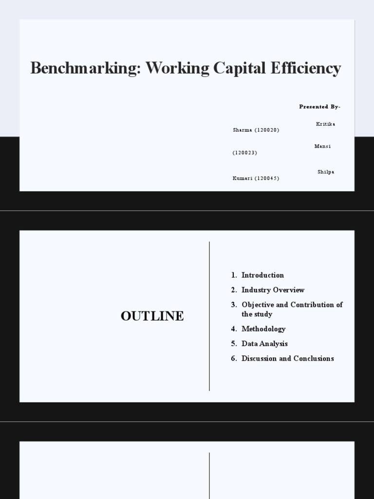Benchmarking: Working Capital Efficiency: Presented by | PDF | Errors ...