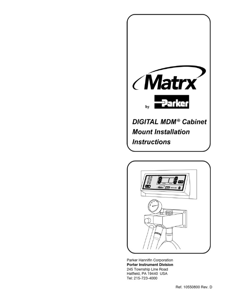 Matrx D MDM Cabinet MT Flowmeter Users Manual | PDF | Pipe (Fluid ...