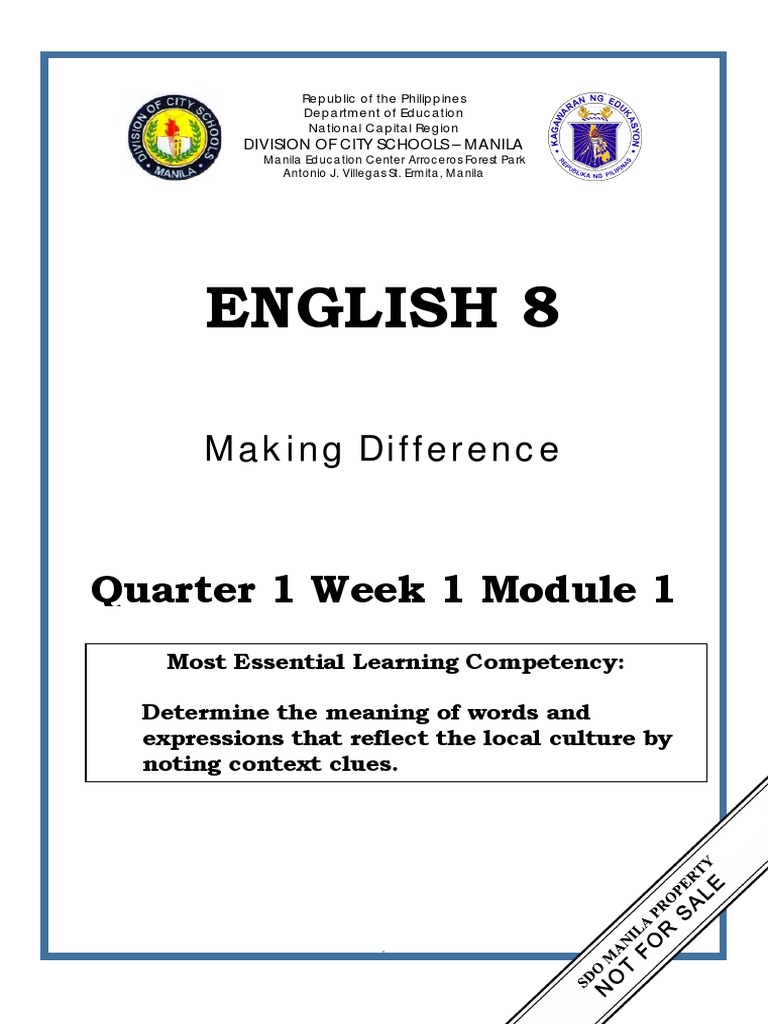 English 8 Module: Context Clues in Culture | PDF | Atlantic Slave Trade ...