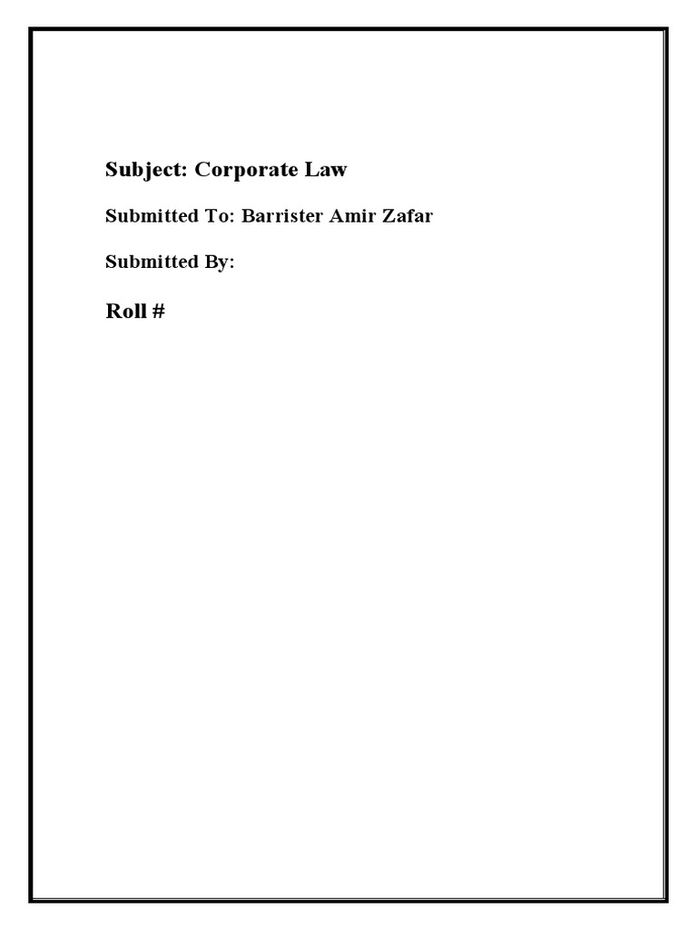 Corporate Law Notes | PDF | Corporations | Corporate Law
