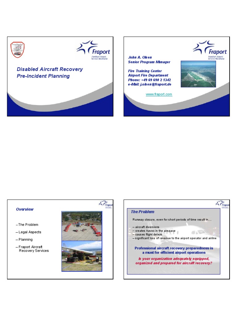 Aircraft Recovery Planning and Services | PDF | Airport | Landing Gear