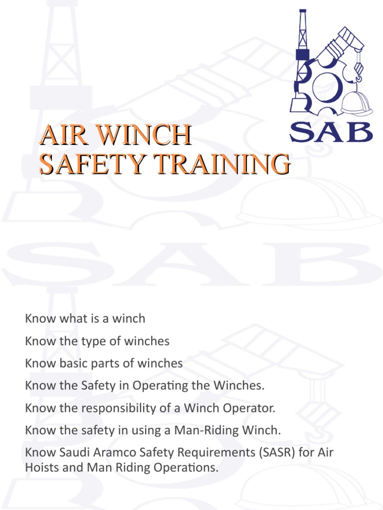 Winch Operator Safety Training Guide | PDF | Machines | Mechanical ...