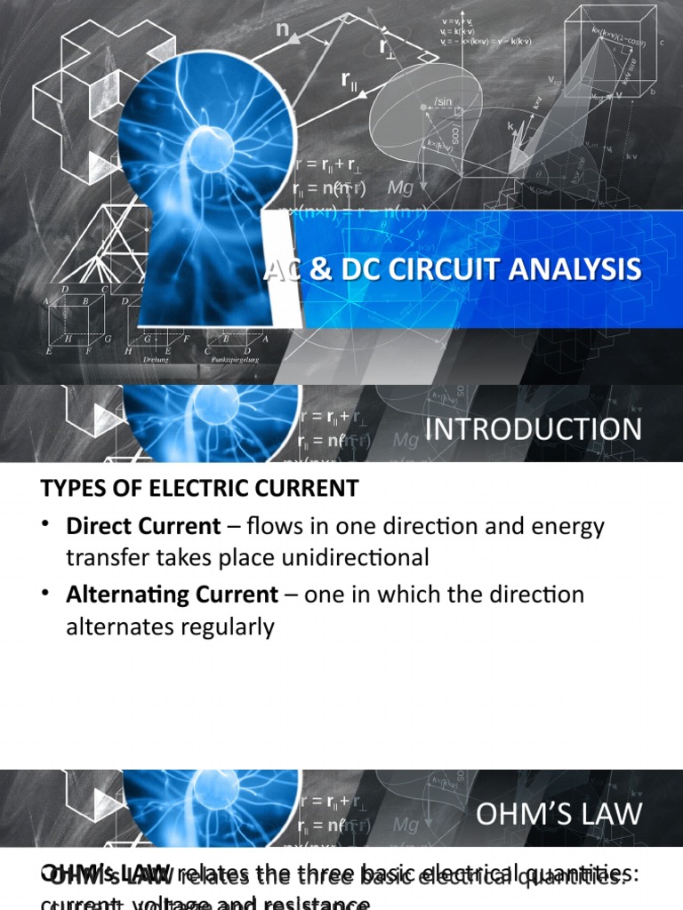 Lecture 2 - AC and DC Circuit Analysis | PDF | Ac Power | Series And ...